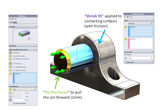 How to Obtain Pin Slip Force in SOLIDWORKS Simulation